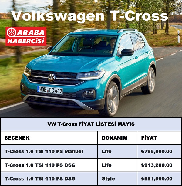 Volkswagen T Cross Fiyat Listesi Mayıs 2023. 2023 Arabalar. 0 km araba.